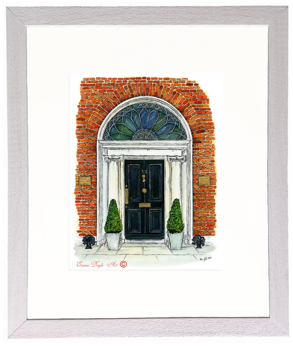 Irish Print - Georgian Door, 12 Merrion Square, Dublin, Ireland – Emma ...