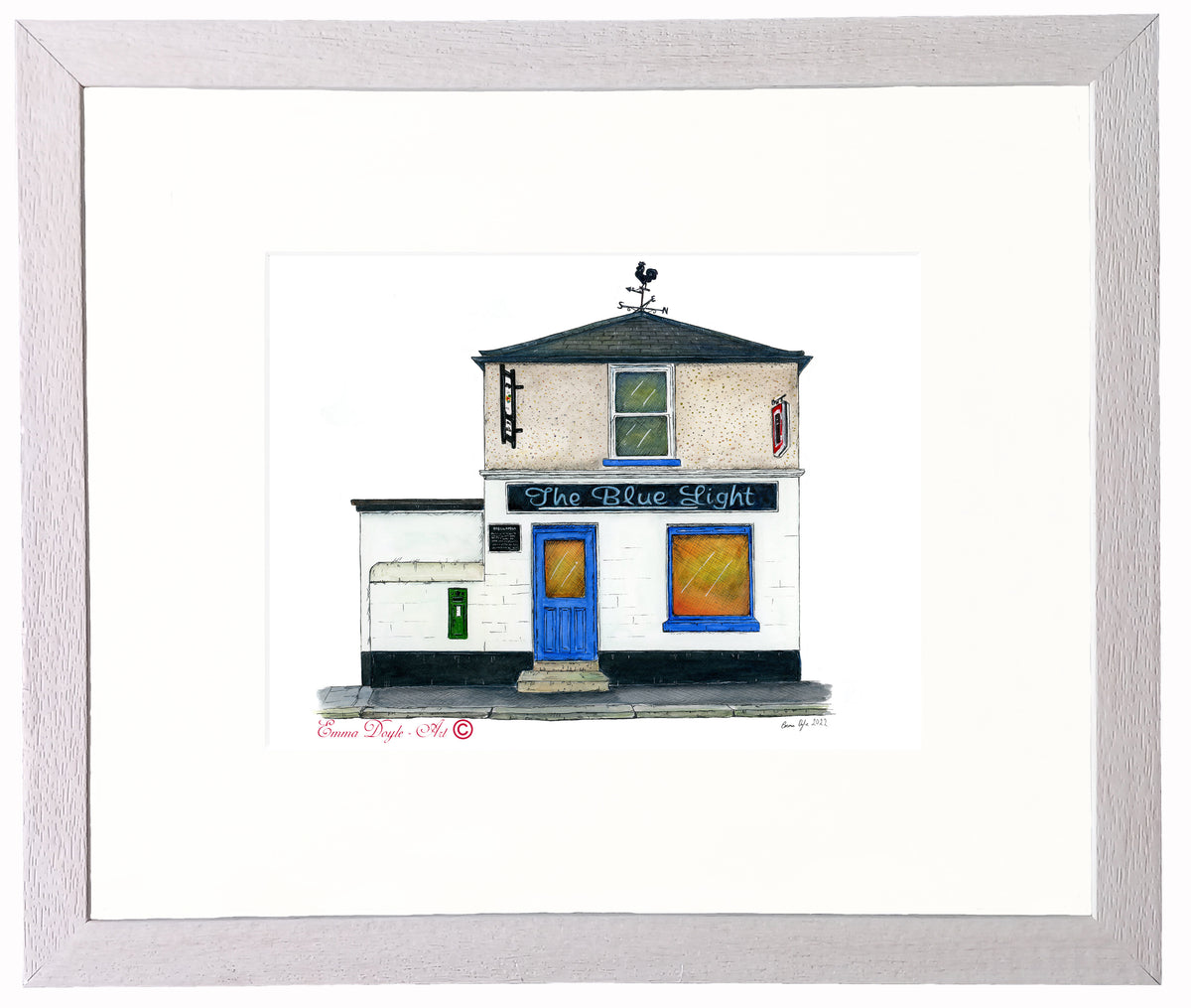 Irish Pub Print - The Blue Light, Barnacullia, Dublin, Ireland – Emma ...